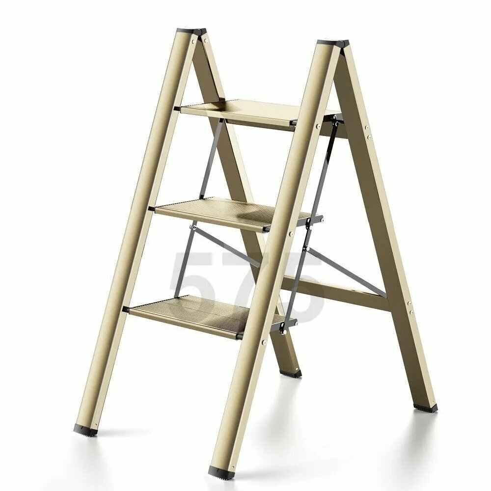 Стремянка трехcтупенчатая с противоскользящими ступенями