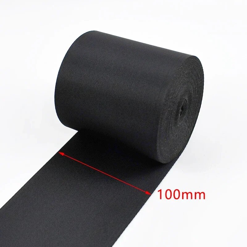 Meetee тканая лента нейлона 5 м черная 10-100 мм Black-100mm