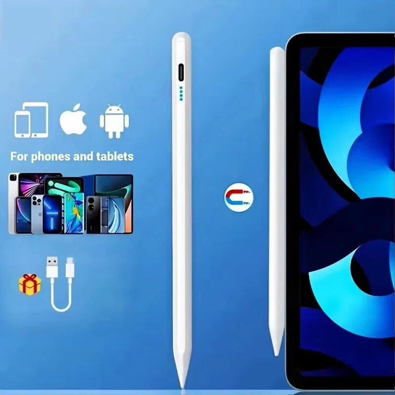 Белый стилус для iPad и Android планшетов, 1.5 мм