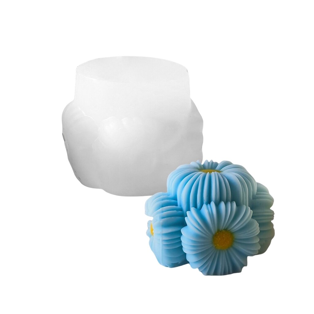 Гибкая силиконовая форма для изготовления цветочных шариков, свечей, подсолнечника, ароматерапевтическая форма, форма для мыла ручной работы, аксессуары