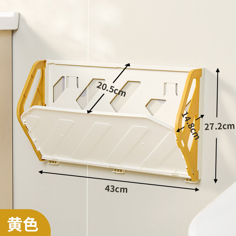 Обувная полка для двери без сверления, антивандальная, простая складная настенная полка для хранения, настенная полка для тапочек в ванной
