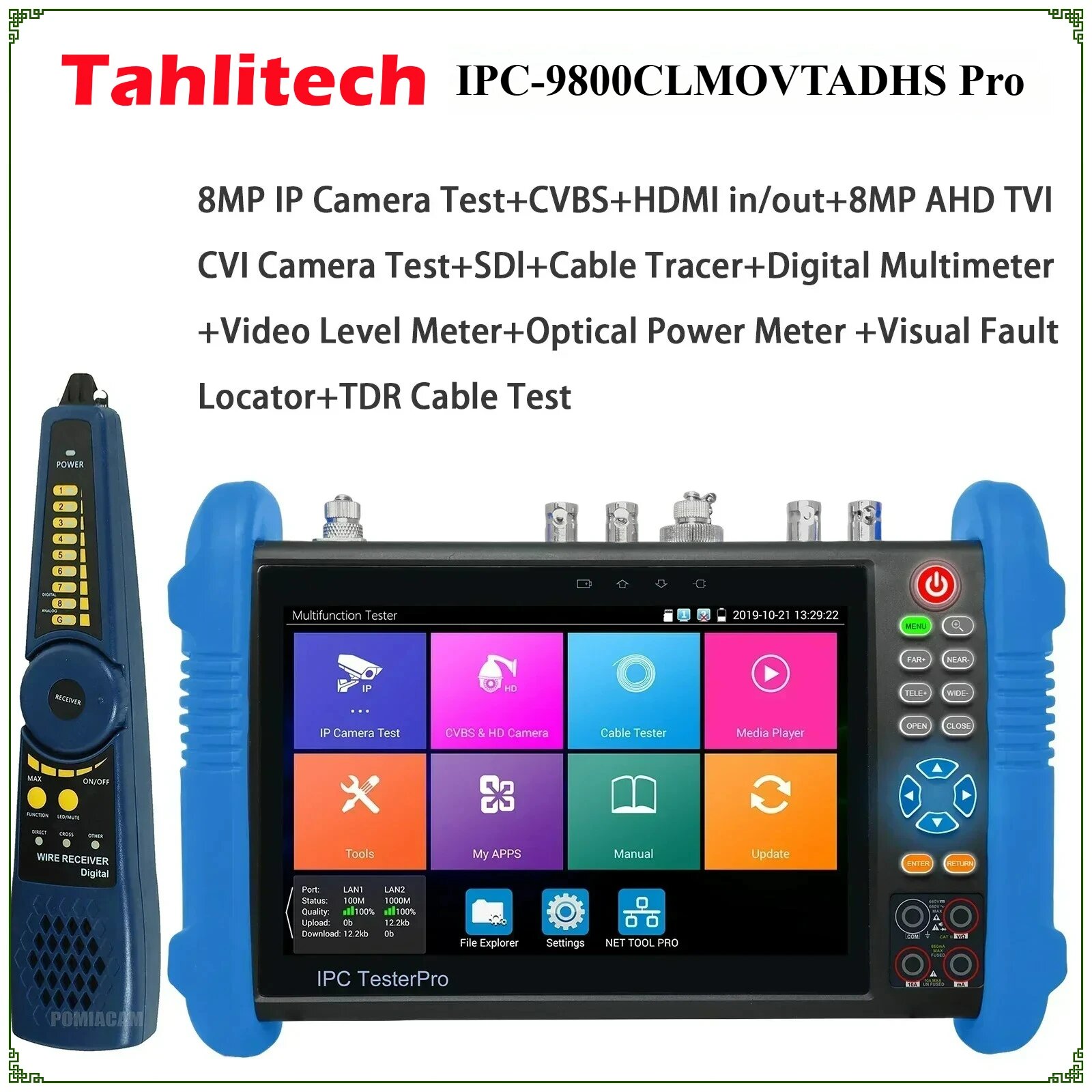 TahLiTech 8K CCTV Tester IPC-9800CLMOVTADHS