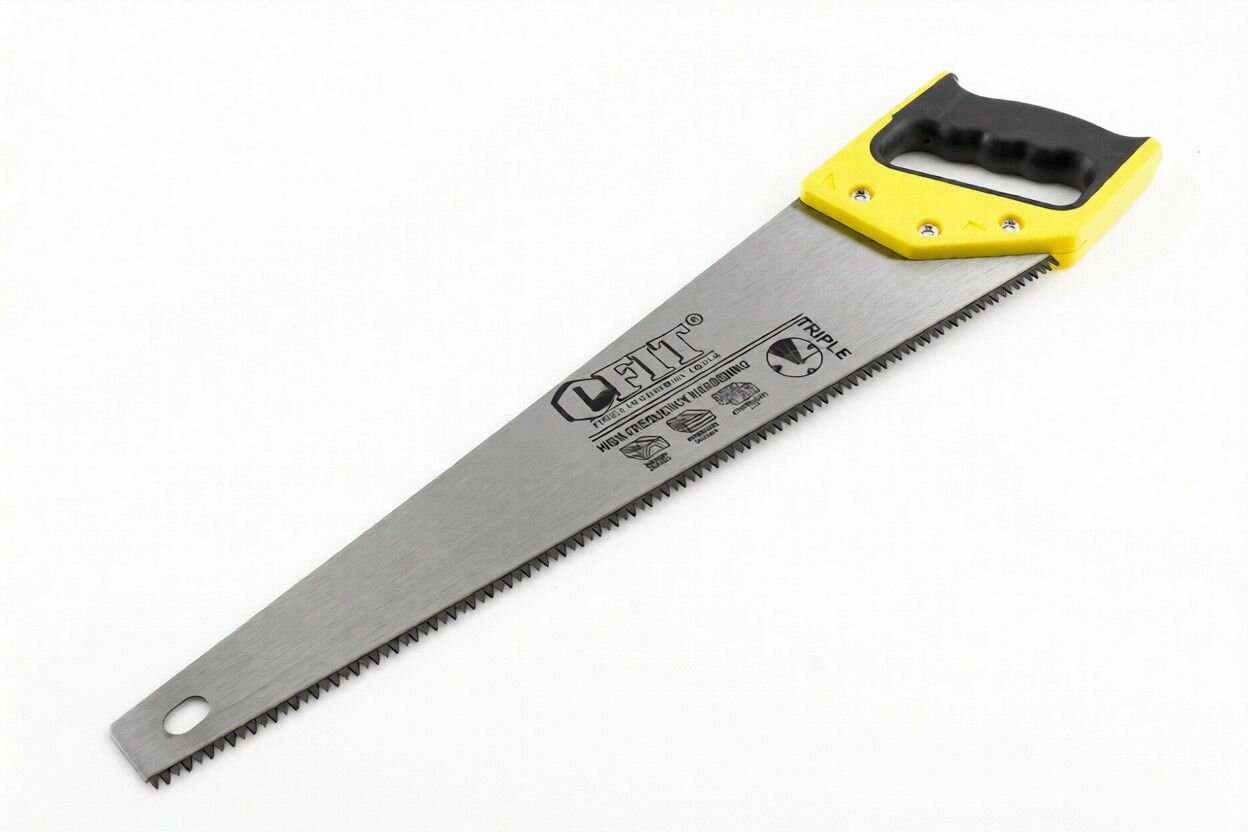 Ножовка по дереву 7-8 TPI 450мм зуб 3D каленый Зубец FIT