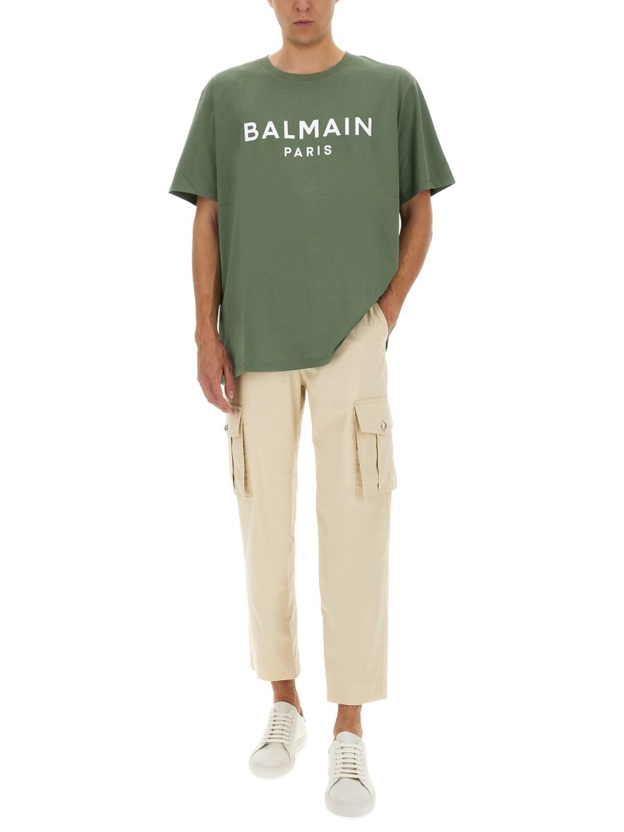 Брюки классические BALMAIN, размер 48, бежевый — фото 1