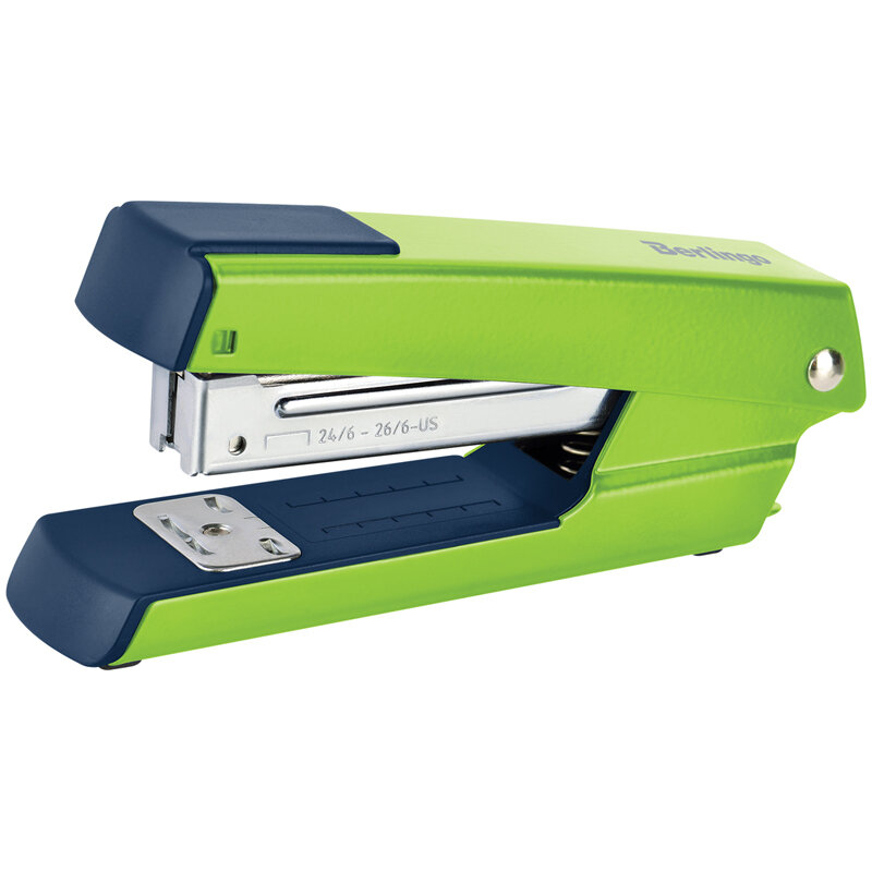 2 шт. Степлер №24/6, 26/6 Berlingo "Power TX" до 30л, металлический корпус, зеленый