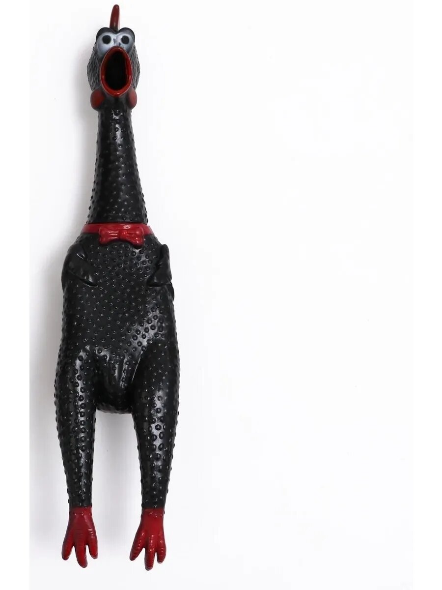 Игрушка Задумчивая резиновая пищащая курица, 41 см