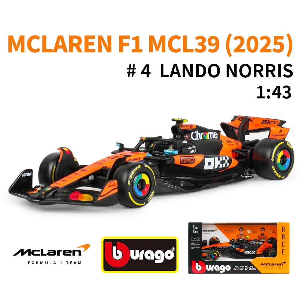 Bburago McLaren F1 MCL39 (2025) #4 Lando Norris 1:43