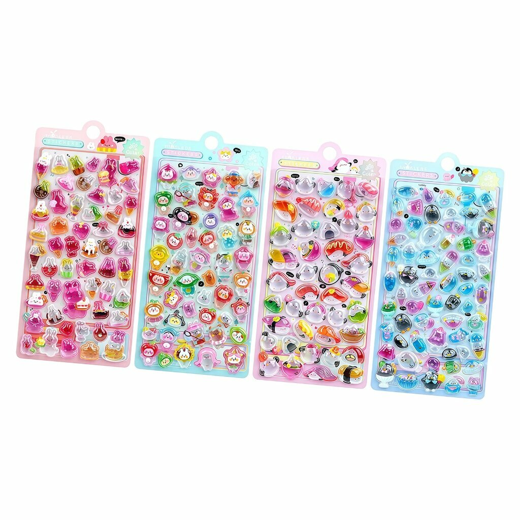 Более Пухлые Листы Наклеек Очаровательная Маленькая 3D Наклейка для Детей и взрослых Крошечная Наклейка для Чехла для телефона, Ноутбука, Скрапбукинга