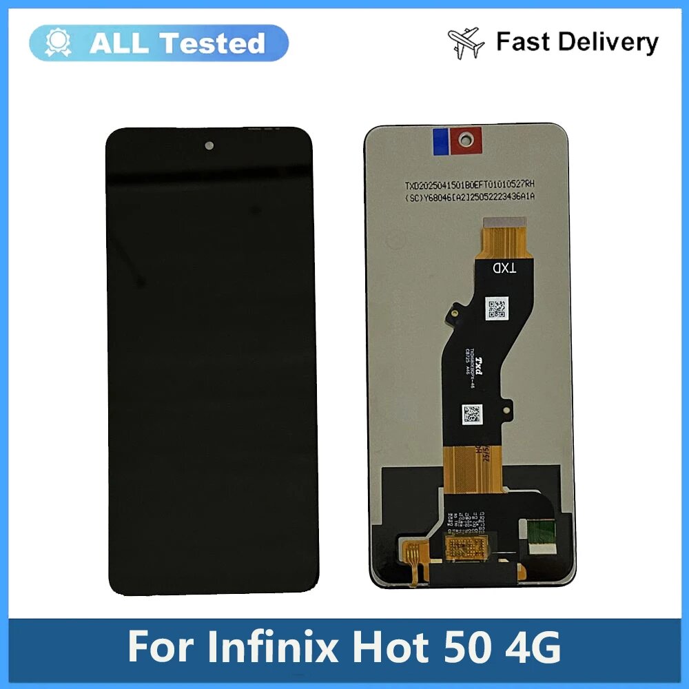 Для Infinix Hot 50 4G X6882, ЖК-дисплей + дигитайзер сенсорного экрана в сборе