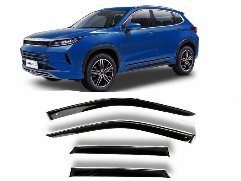 Дефлекторы для окон EXEED LX 2021- кроссовер