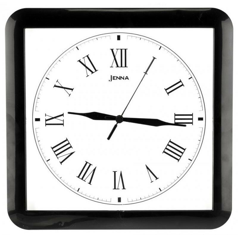 Настенные часы JENNA JN-100035, плавный ход, арабские цифры, пластик