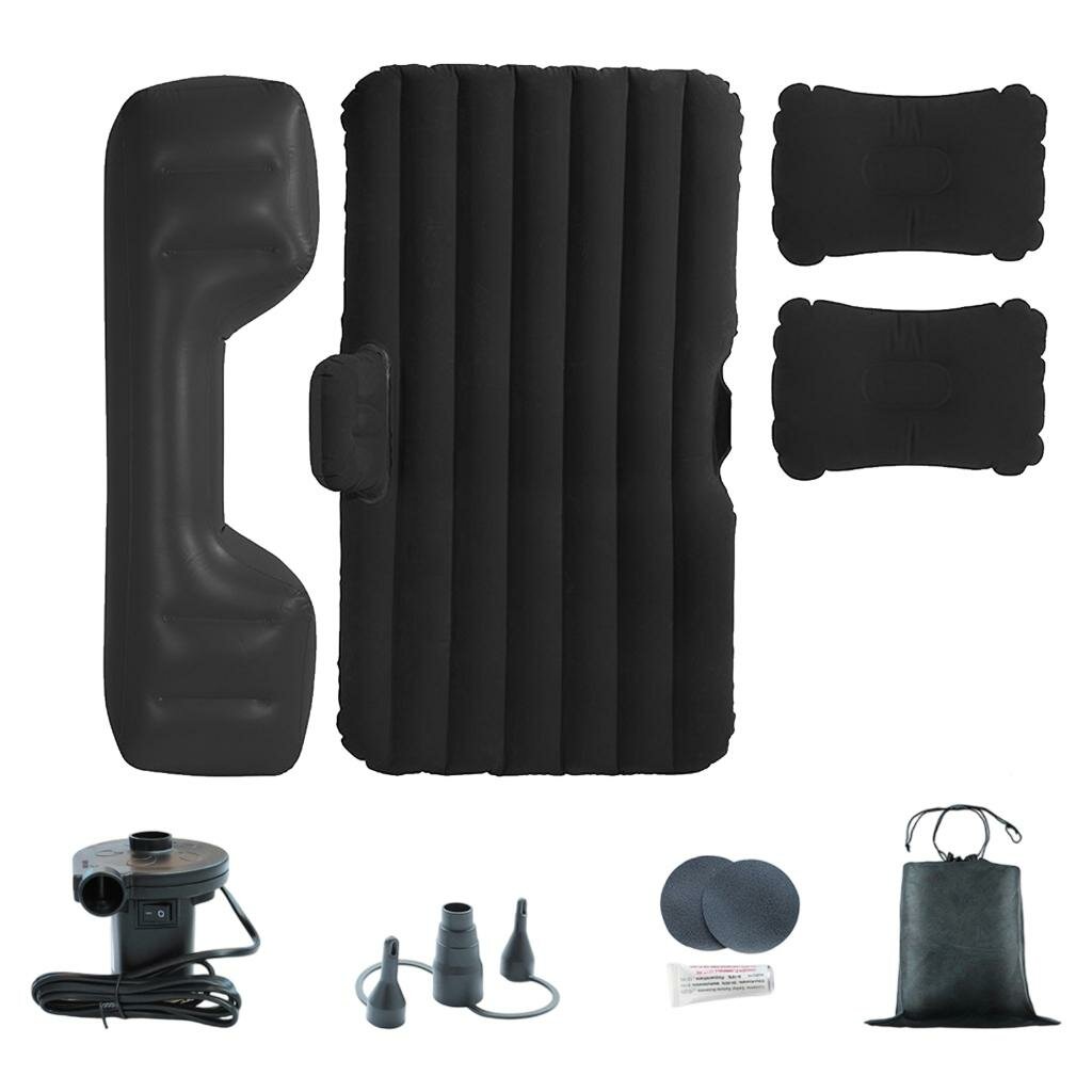 Детский автомобильный надувной матрас Т-образный, Черный