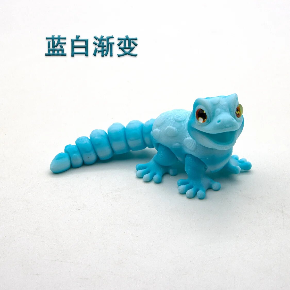 MOONBIFFY 3D Фигурки Хамелеонов Blue white 10.5cm