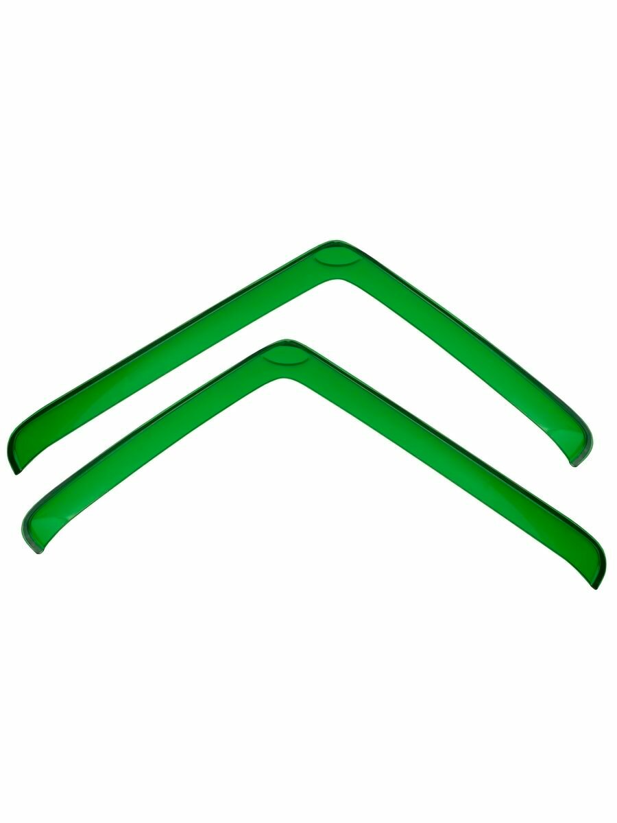 Дефлекторы окон для MAN TGA, TGL, TGM, TGS, TGX 2007-2021 зеленый, накладной , 2 шт. / Ман ТГикс