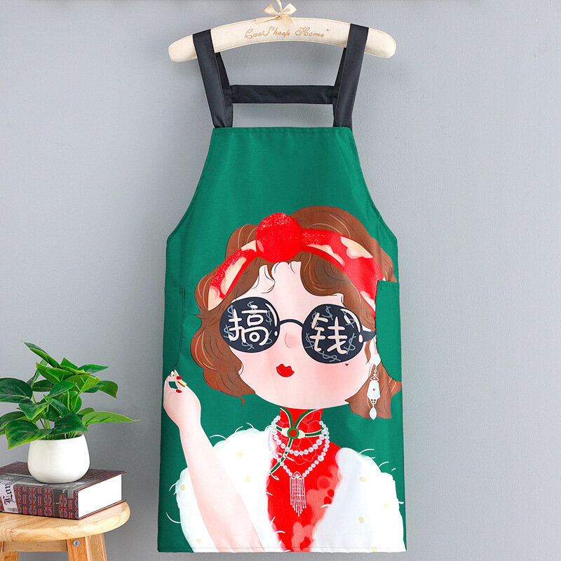 Модный водонепроницаемый и маслостойкий фартук с длинными рукавами и лямками на плечах, с возможностью нанесения