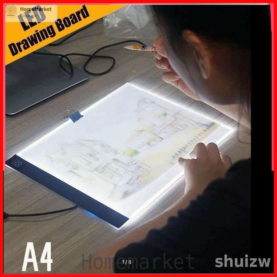 Графический планшет для рисования и копирования с LED подсветкой, А4