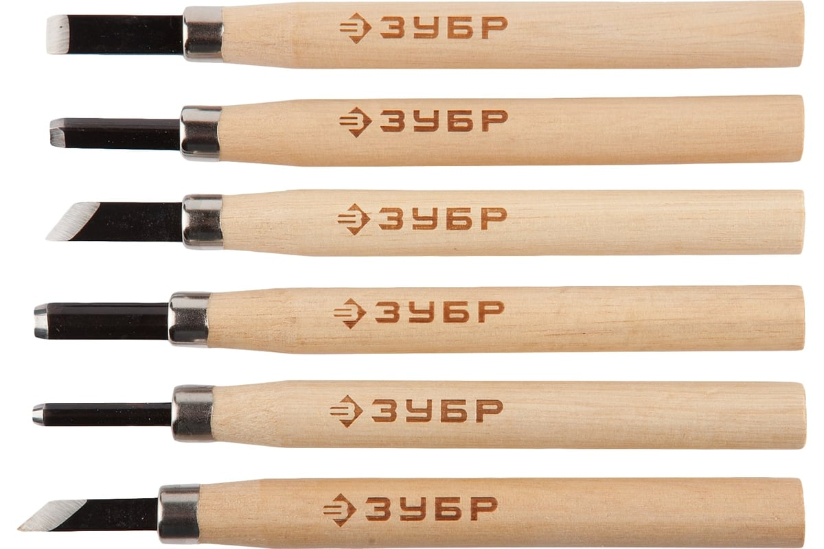 Резцы ЗУБР эксперт фигурные профессиональные, 6 шт (18375-H6)