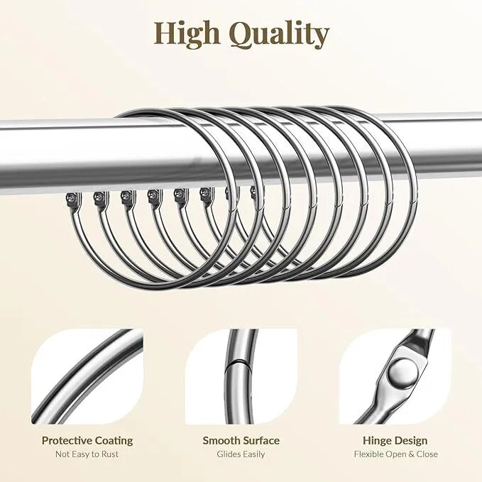 Кольца для шторки в ванной 12 шт.