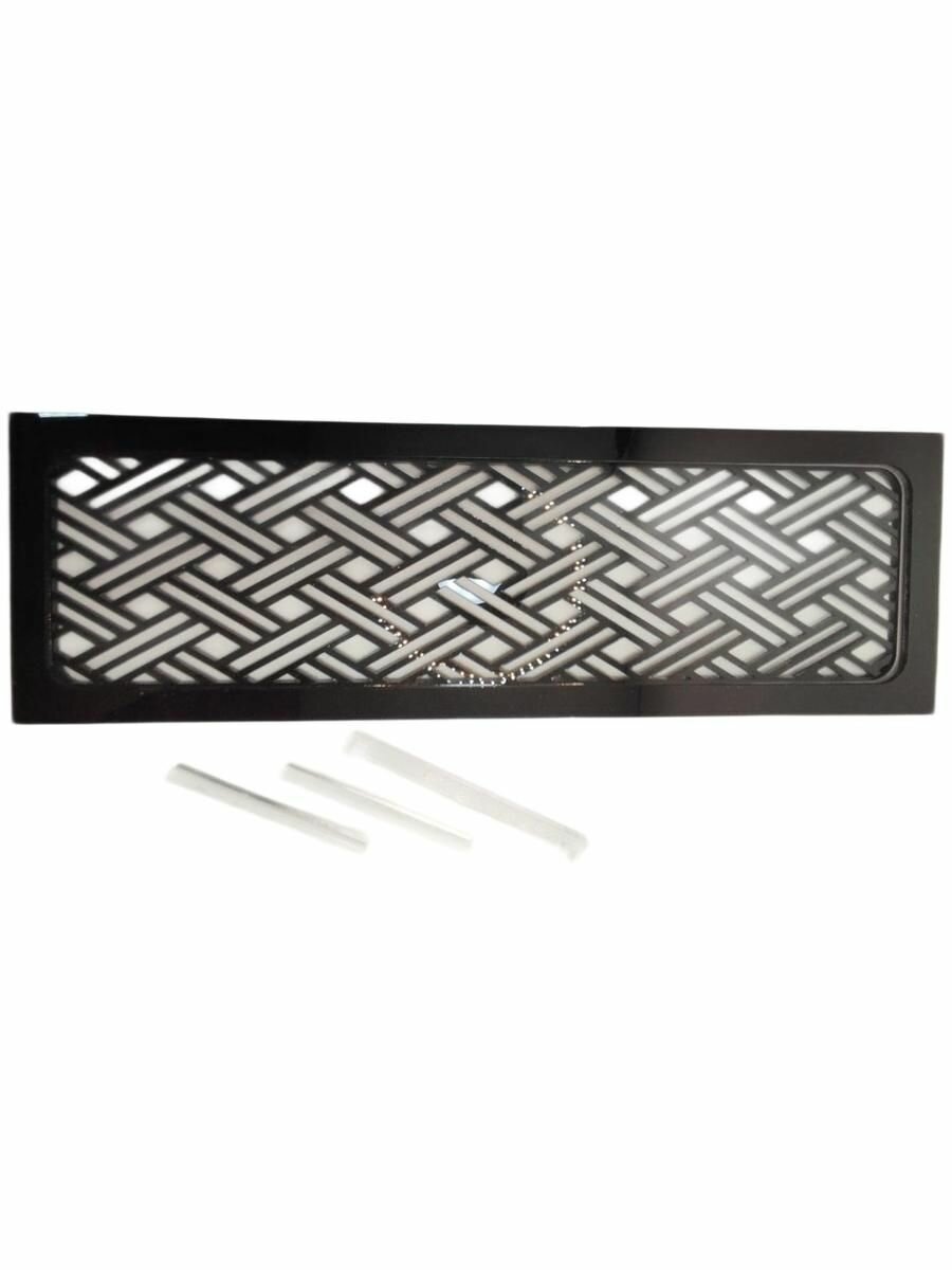 Решетка пластиковая прямоугольная черная (Винтаж) 286*76 мм