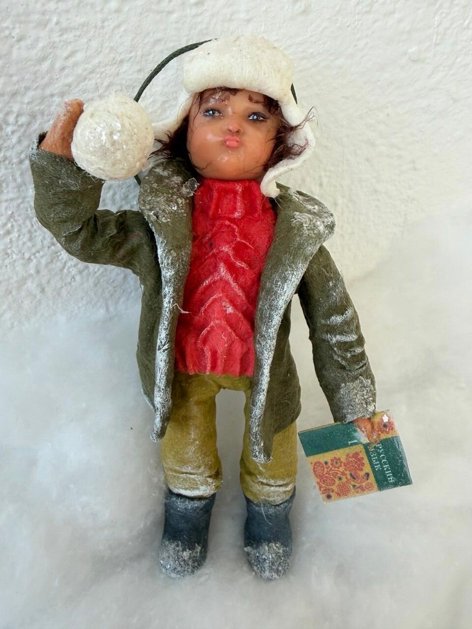 Ватная игрушка новогодняя