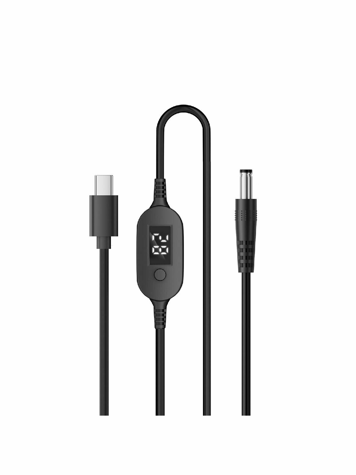 Цифровой дисплей для легкой настройки кабеля с регулируемым напряжением от типа C до DC5525