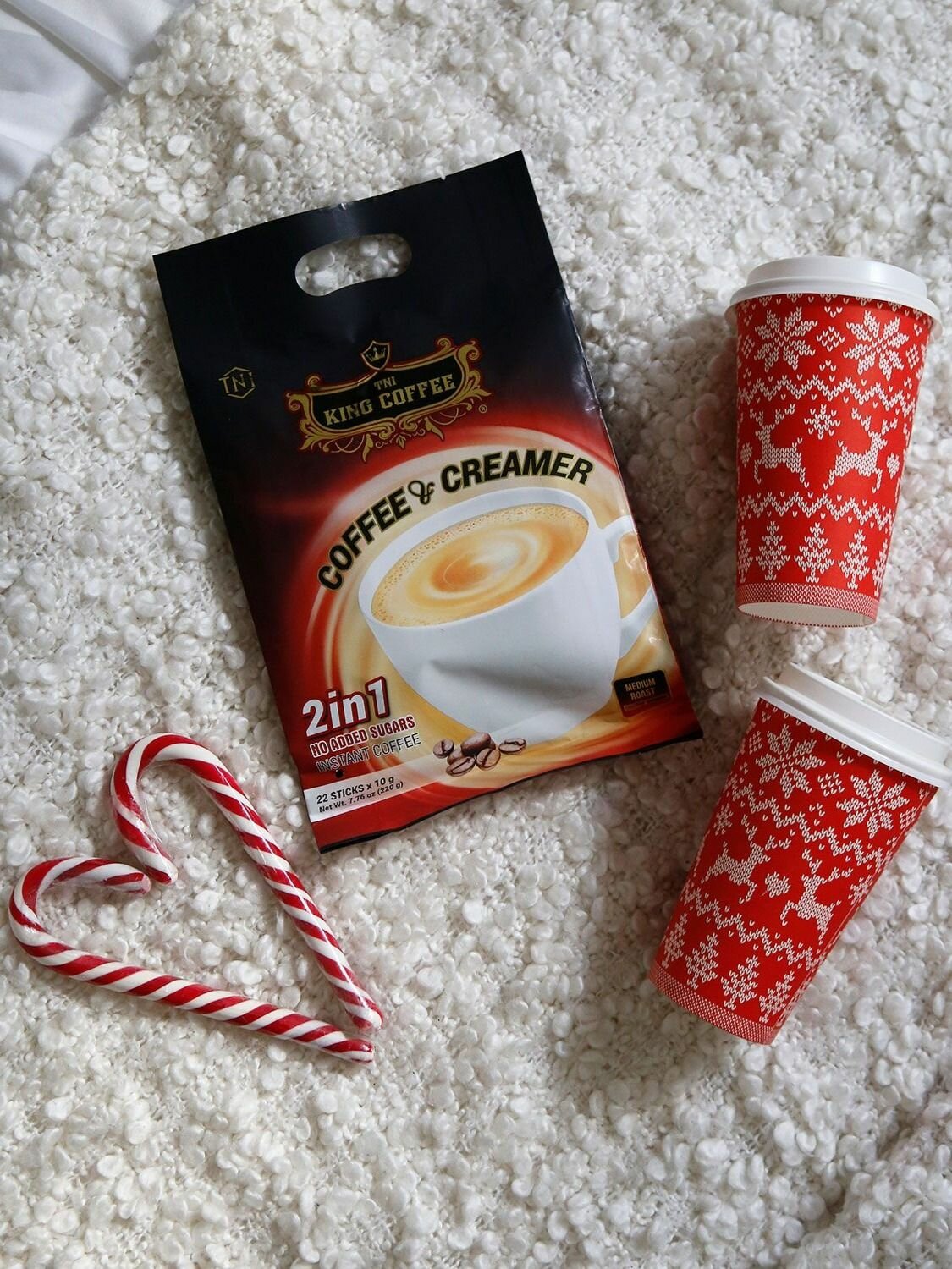 Кофе растворимый 2 в 1 вьетнамский King Cоffee and Creamer, 22 пак