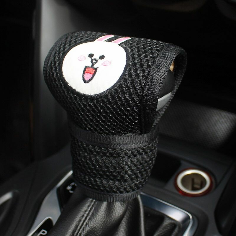 Милый чехол на рычаг переключения передач в виде мультяшного автомобиля, декоративный нескользящий универсальный чехол для автоматической коробки передач, аксессуары для салона автомобиля.