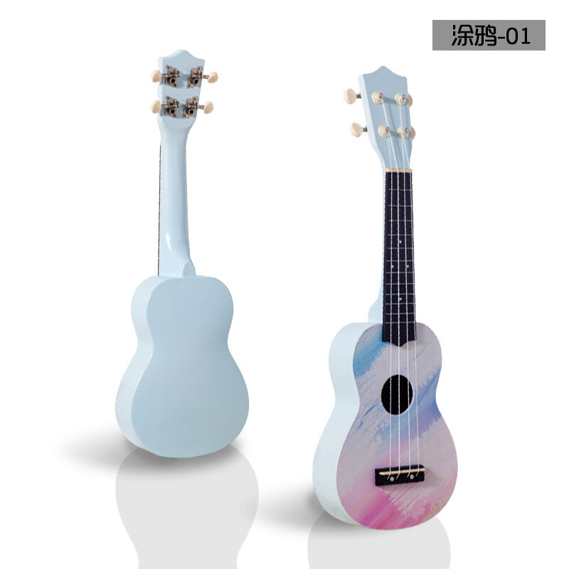 202621inch Укулеле, играбельный инструмент, маленькая гитара, подарок, укулеле с узором, возможность кастомизации логотипа