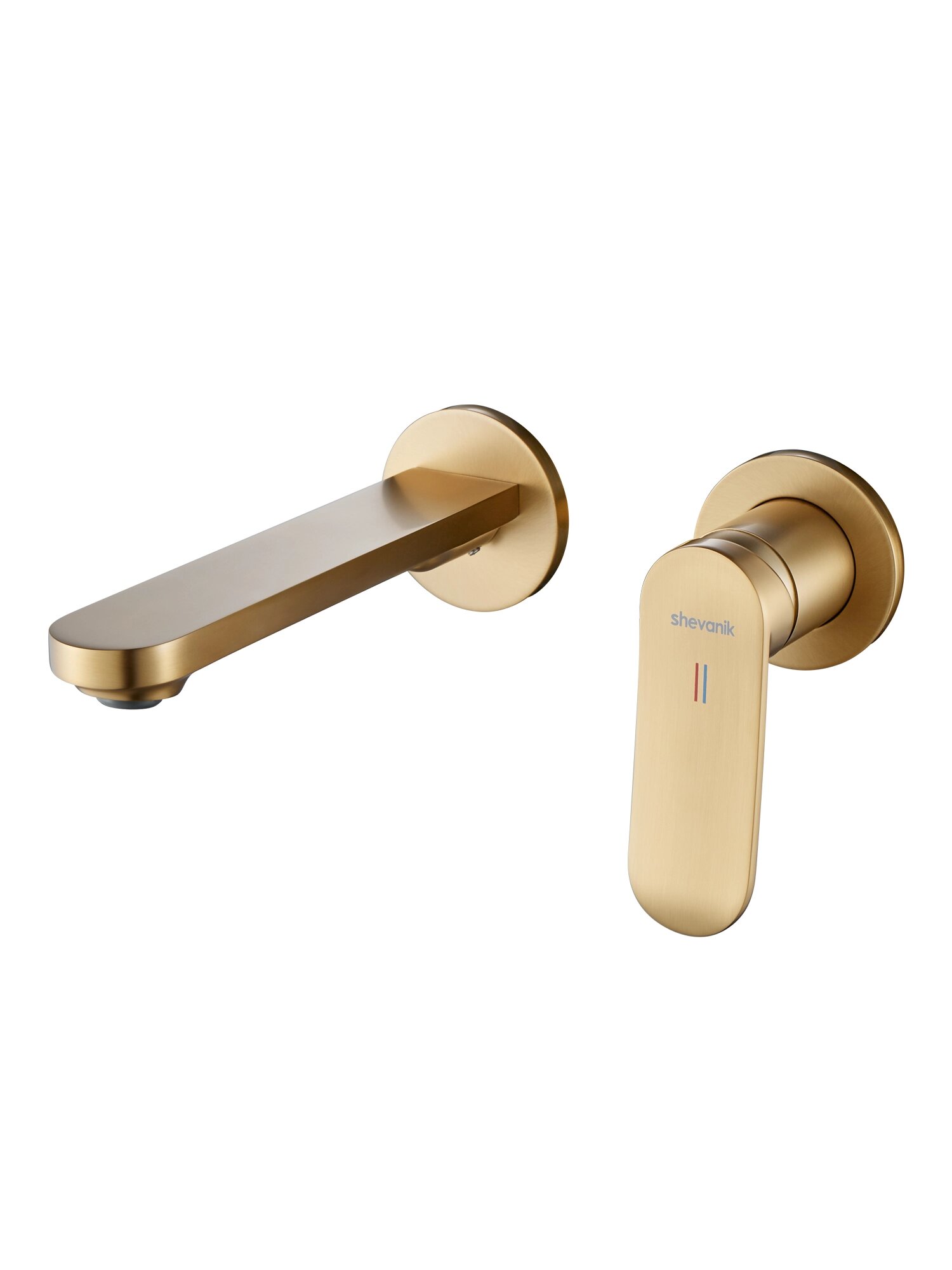 Смеситель для раковины встроенный Shevanik S4541G, Золотой сатин