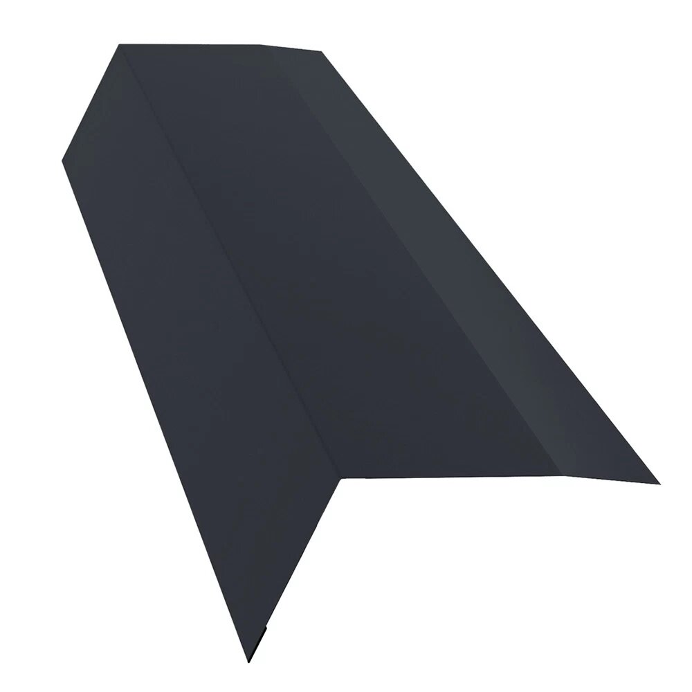 Планка карнизная для металлочерепицы 100х65 мм 2 м графитово-серая RAL 7024 матовая satin matt 424954