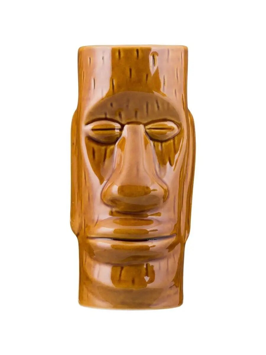 Стакан для коктейлей Mornsun Тики 350мл, 65х65х152мм, керамика, коричневый