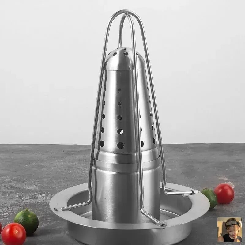 Ростер для курицы, Нержавеющая сталь, 0 л