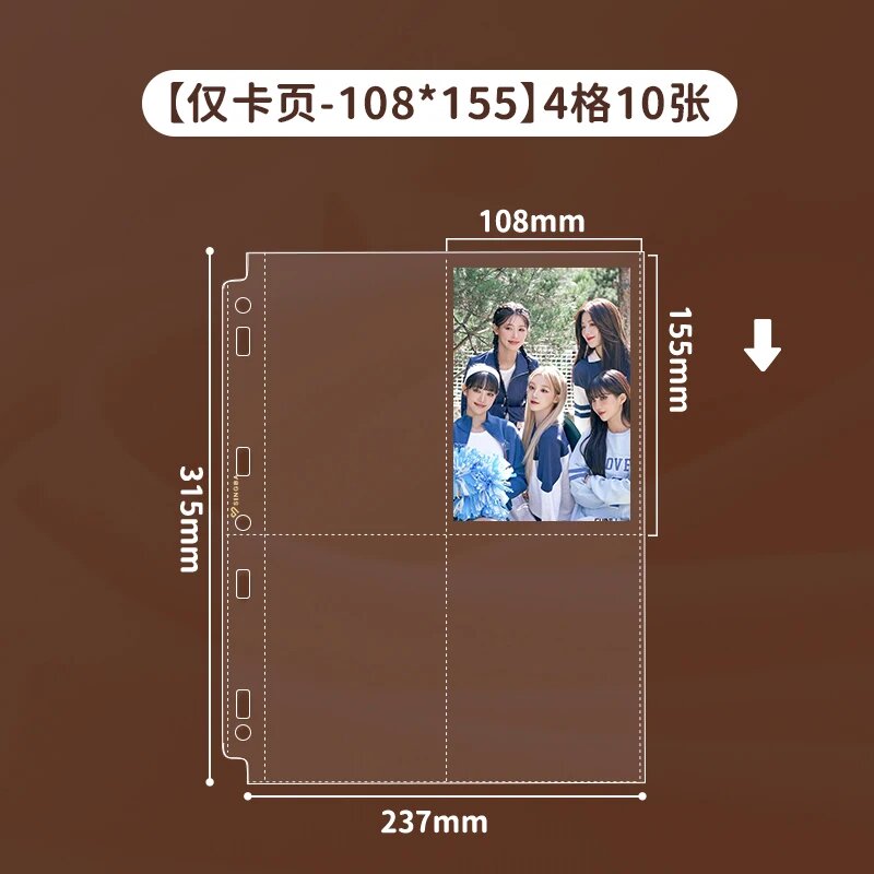 SINGBA Белая бабочка фотоальбом для карточек 10pages 4grid A
