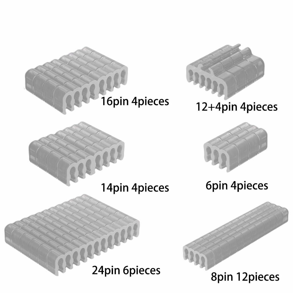 Гибкие гребенки для проводов, органайзер для оплетенных кабелей, Full transparent col
