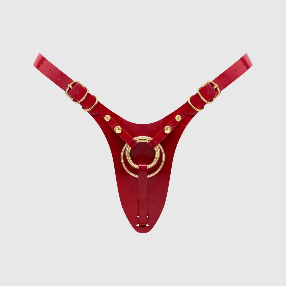 Пояс для страпона Strap-On-Me Leatherette Harness Fabulous, красный