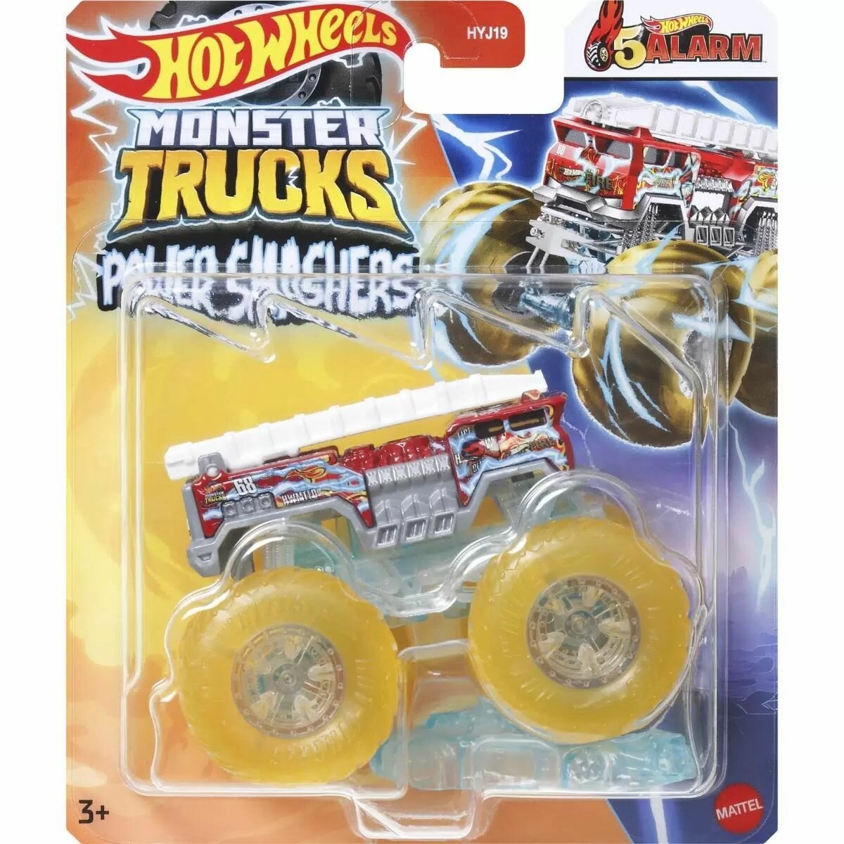 Машина Hot Wheels Monster Truck Power Smashers 1:64 5 Alarm HYJ23