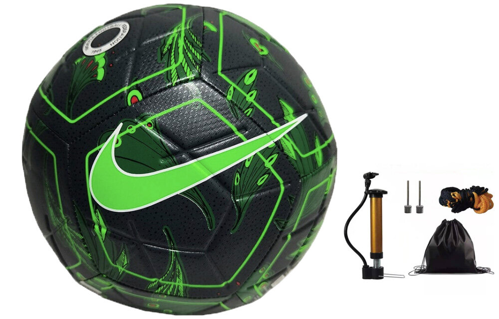 Футбольный мяч унисекс Nike, цвет морская зелень, размер 5, резиновый, сшитый машинной стежкой
