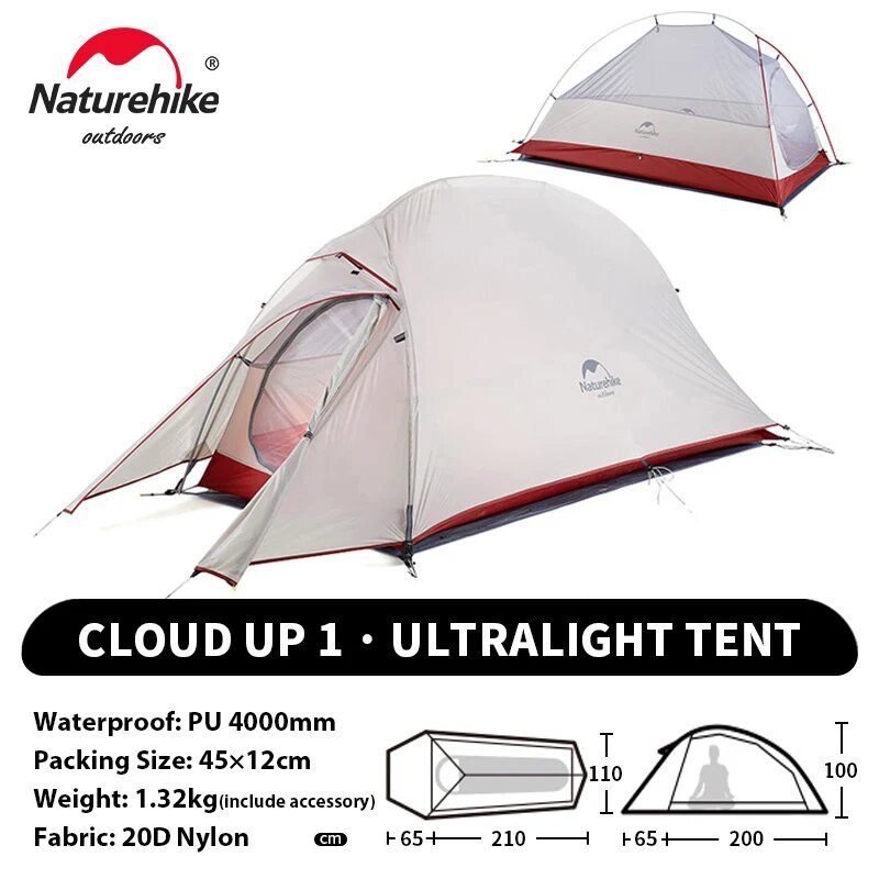 Палатка для кемпинга Naturehike Cloud Up на 1, 2, 3 человека ультralегкая водонепроницаемая палатка для трекинга палатка для похода палатка для путешествий