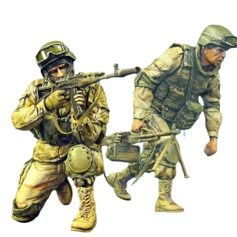 1/35 масштабная фигурка из смолы, модель, комплект, современная военная русская армия, 2 солдаты, микросцена, макет, неокрашенные, в разобранном виде, игрушки «сделай сам»