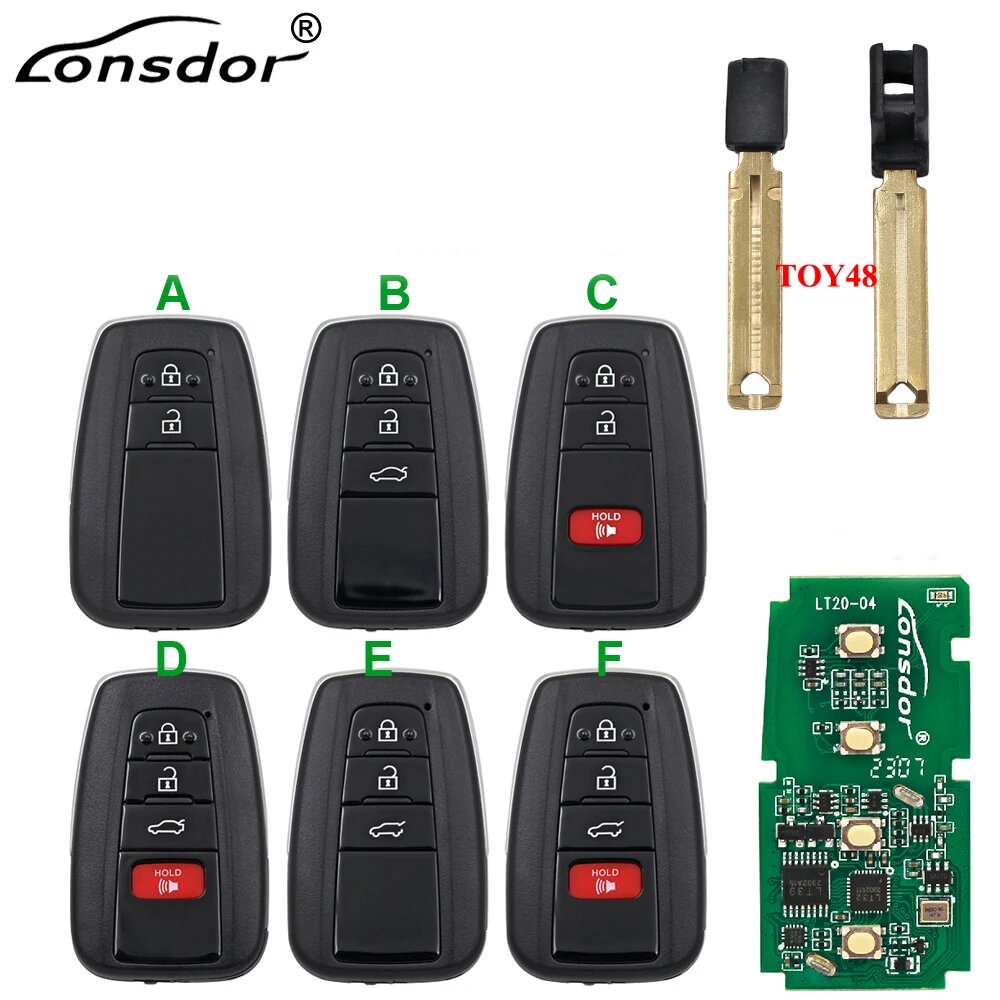 Lonsdor LT20-04 ключ для Toyota Corolla Rav4 Camry, Model A, TOY48