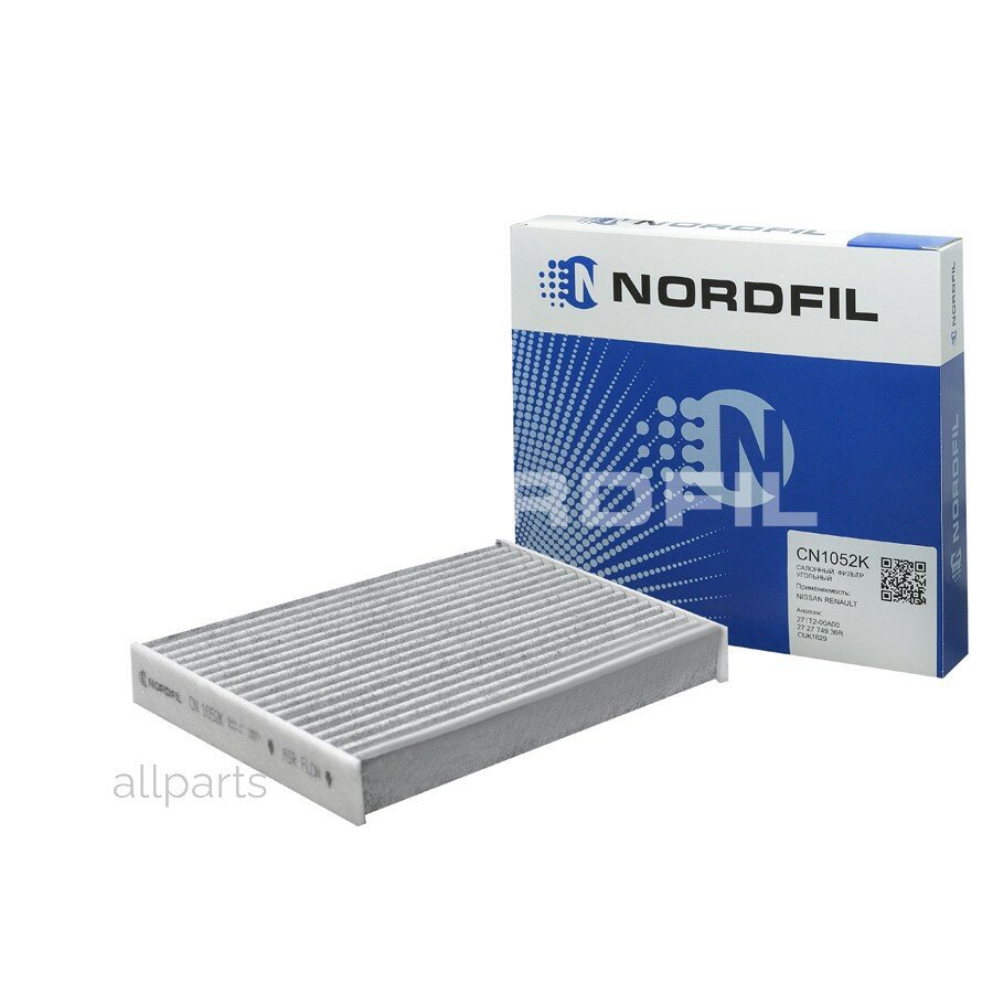 NORDFIL CN1052K Фильтр салона угольный Nissan Juke Pulsar Sentra Tiida III