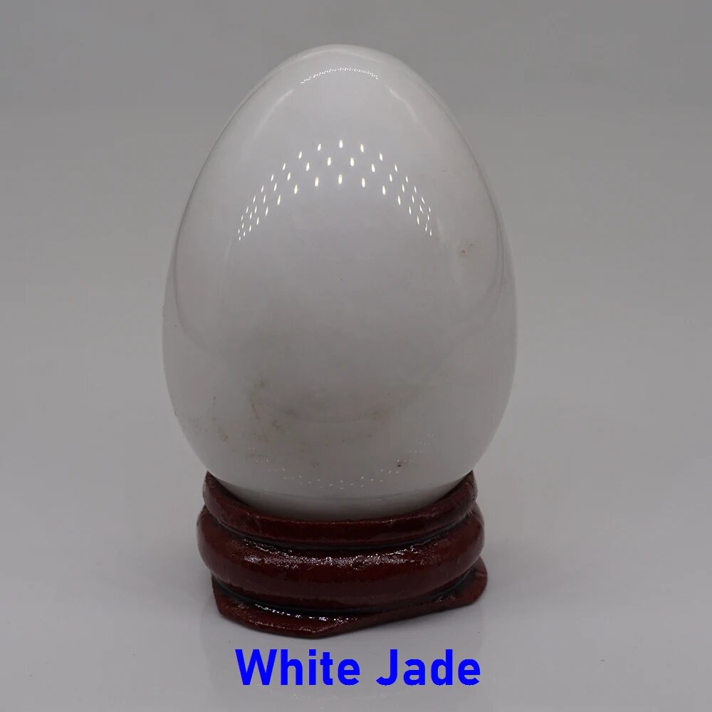 Йони яйцо из амазонита/аметиста/черного обсидиана/камня крови/синего Белый, White Jade