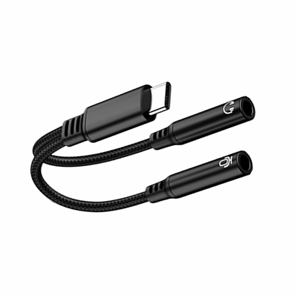 USB C revolution dual AUX 3,5 мм разветвитель микрофона для встроенного динамика-черный-звонки и музыка