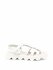 Босоножки Florens Glitter applique leather sandals, размер 25, бежевый/белый