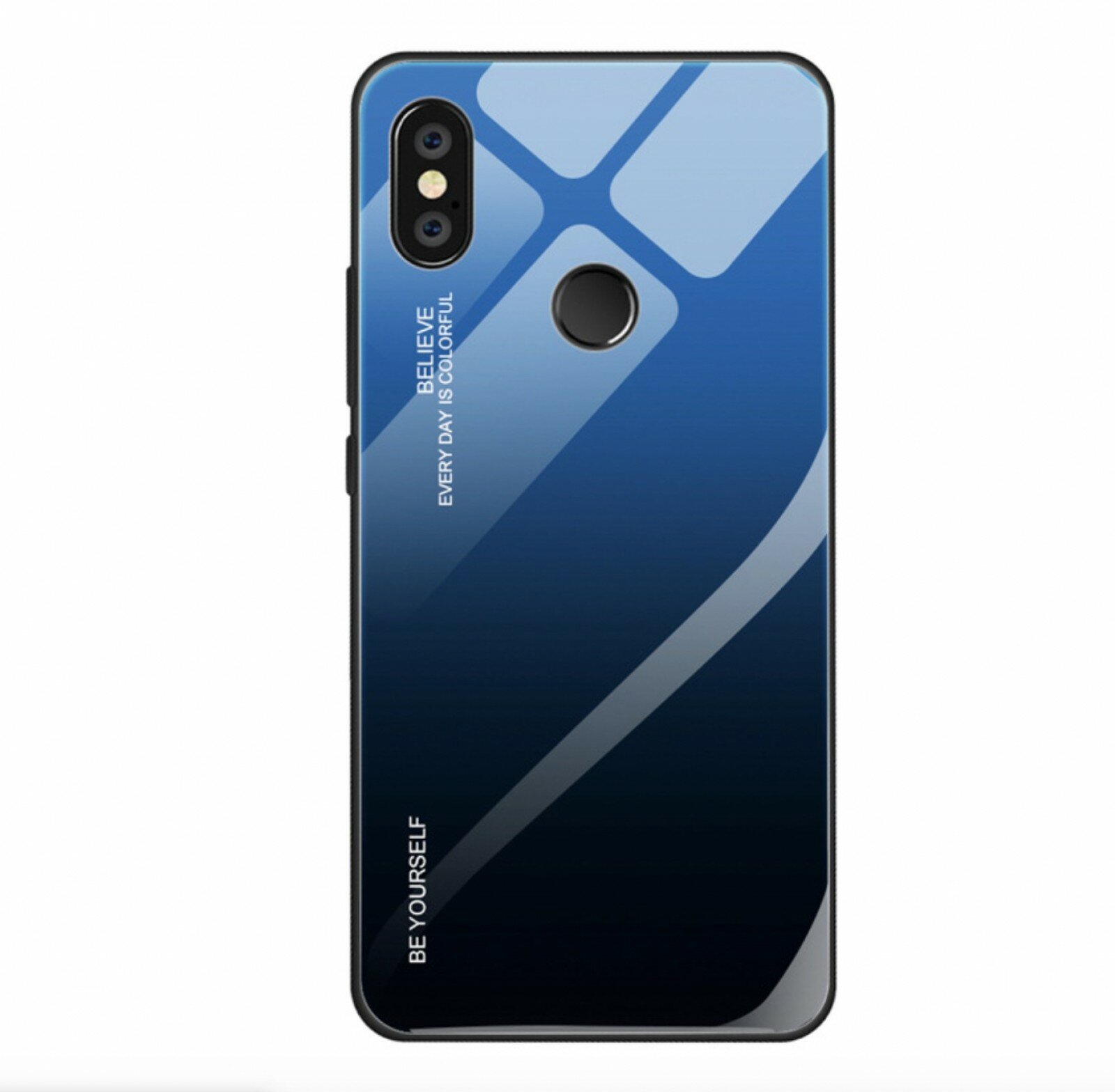 Чехол-бампер MyPads для Samsung Galaxy J6 (2018) SM-J600F стеклянный с градиентным зеркальным эффектом