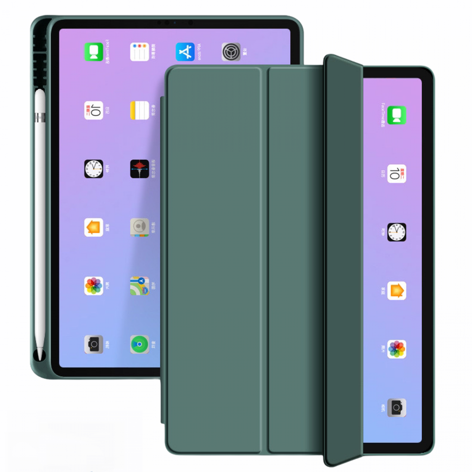 Чехол MyPads для iPad Air 4 (2020) и Air 5 (2022) 10.9 зеленый силиконовый тонкий