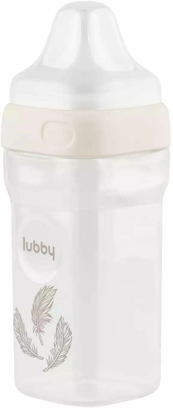 Бутылочка для кормления Lubby Геометрия, с соской, от 3 месяцев, 300 мл, полипропилен, силикон