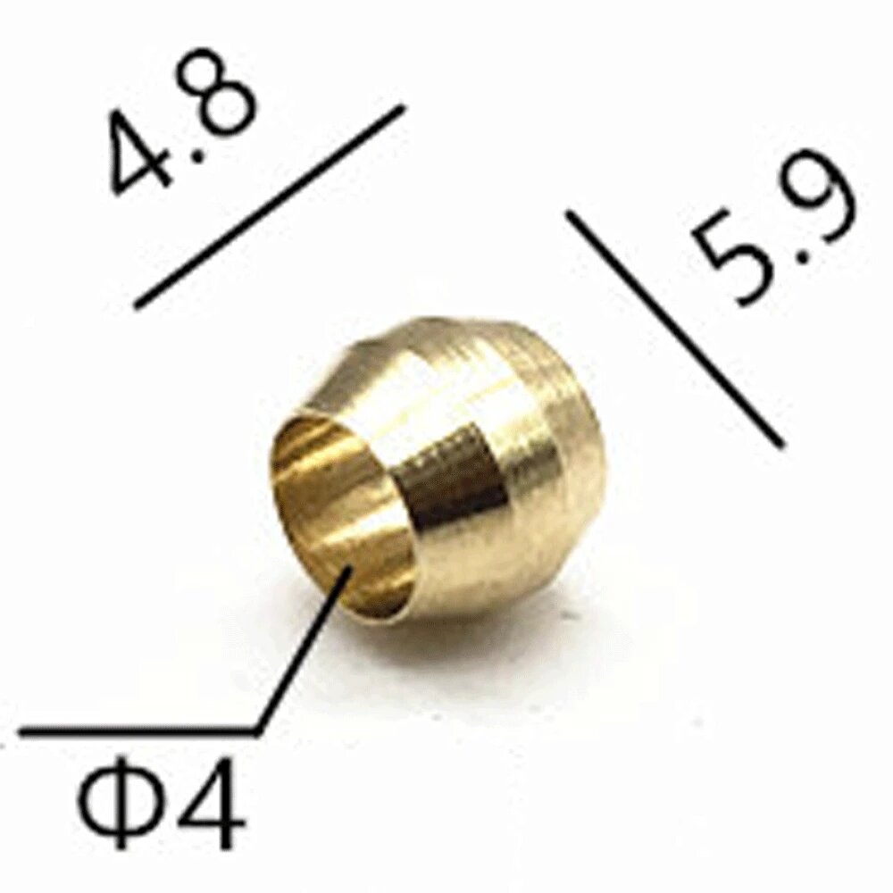 Латунная втулка кольцевая 4MM