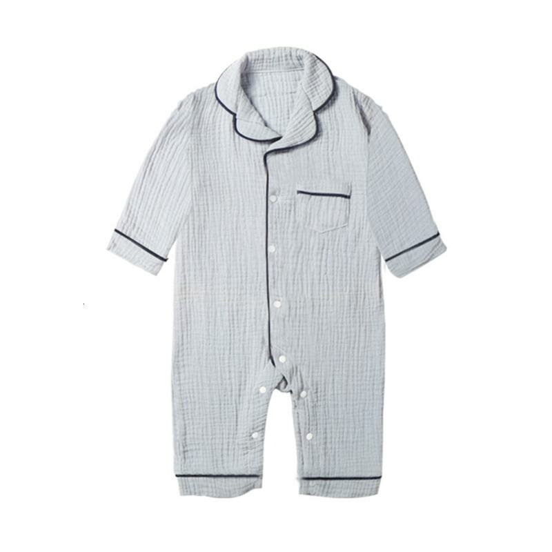 Боди-пижама хлопковая для новорожденных, Серый - 6M