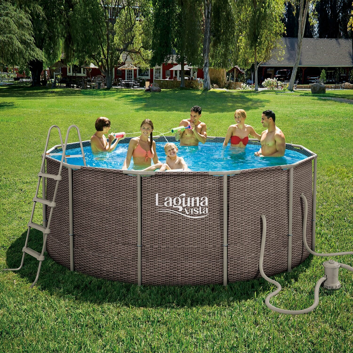 Каркасный бассейн 366х132 см Laguna Vista P20-1252-Р (ротанг)